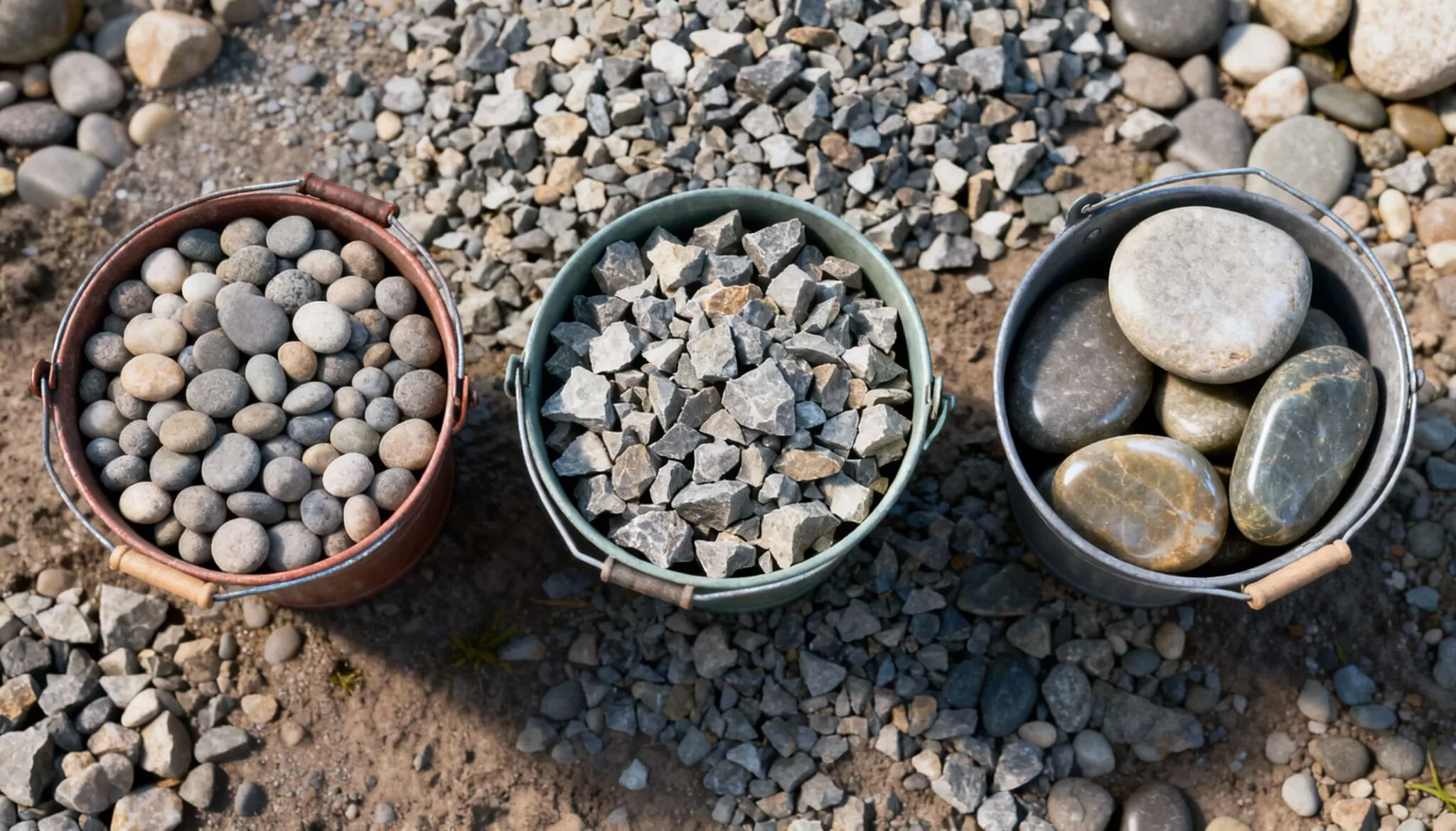 Pea Gravel vs Crushed Stone vs River Rock: Pros & Cons